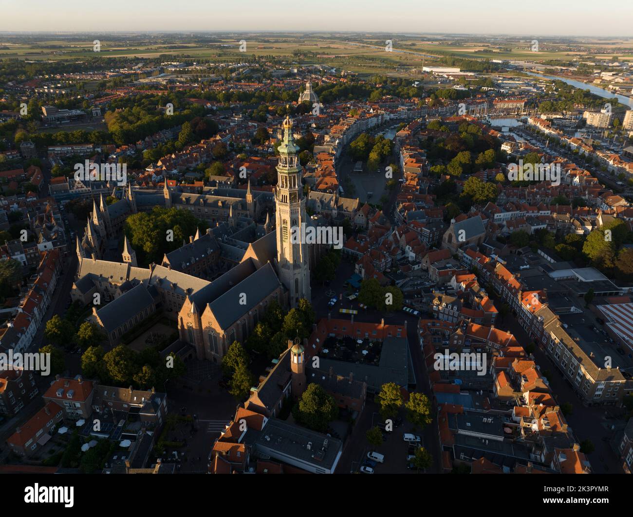 The Abbey Tower 90.5 meter high church tower in the abbey complex in ...