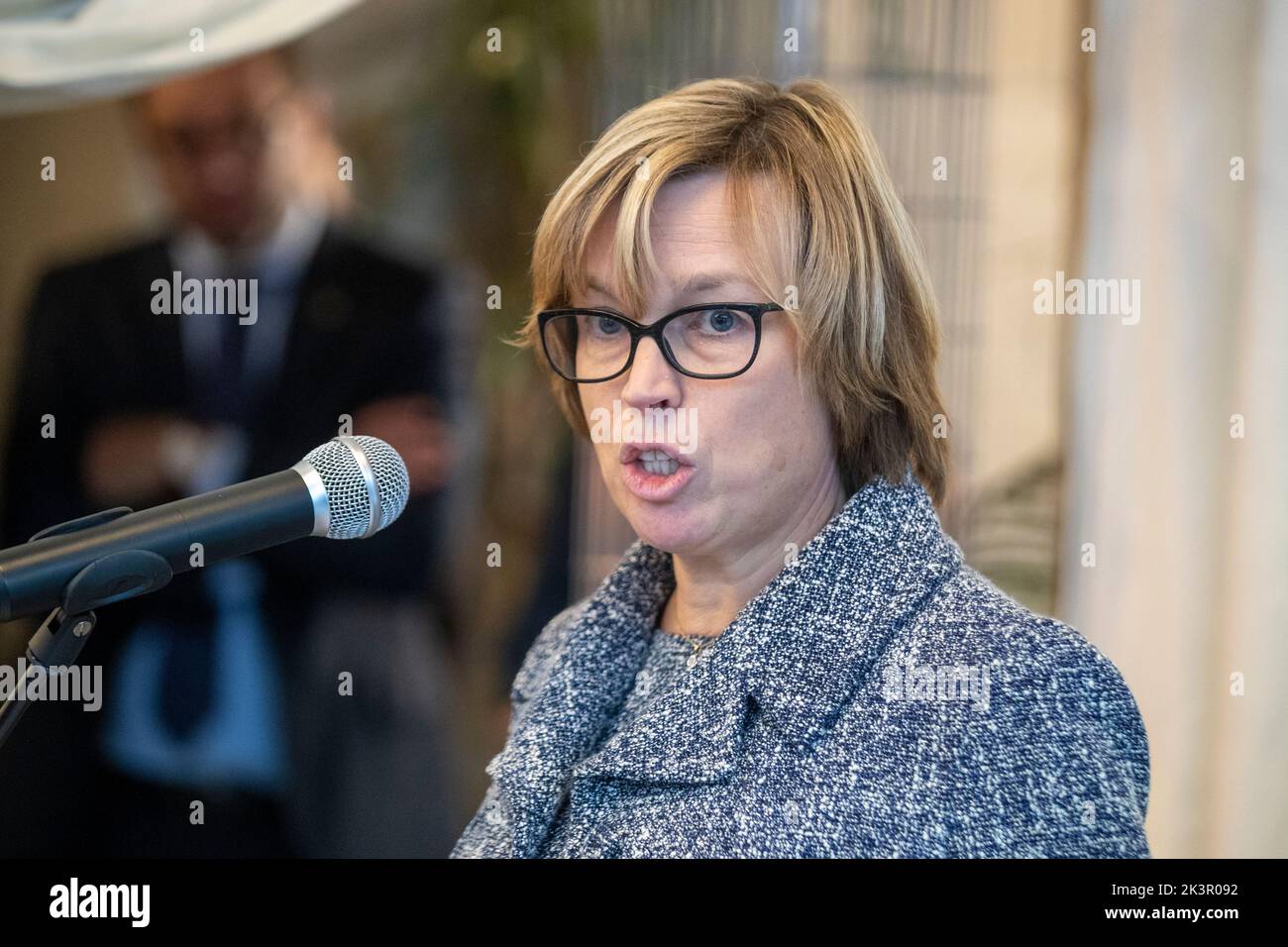 Europol executif director Belgian Catherine De Bolle delivers a speech ...