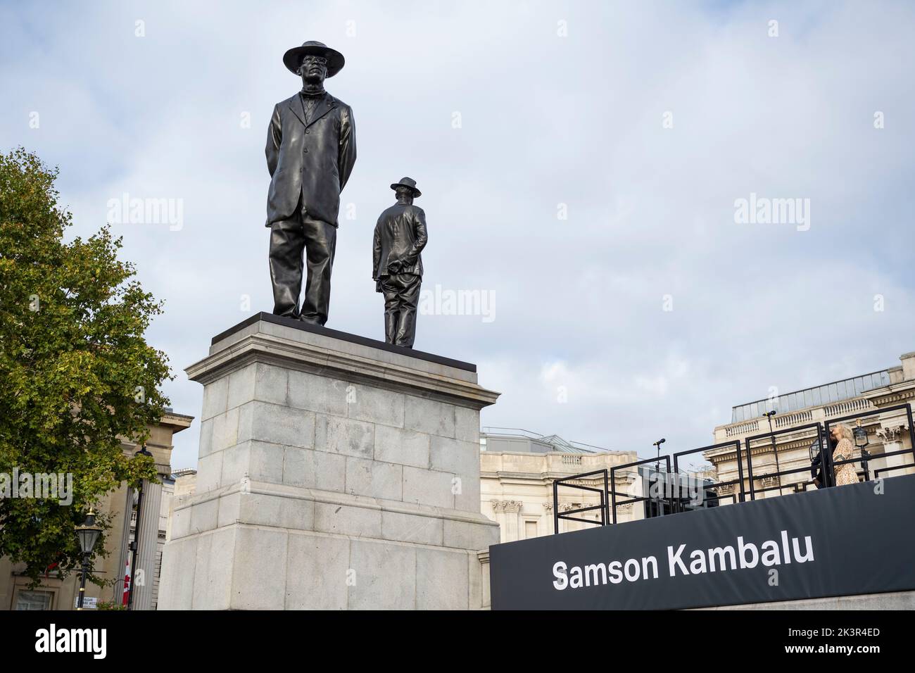 London, UK. 28 September 2022. ‘Antelope’ by Samson Kambalu is unveiled as the new Fourth Plinth ...