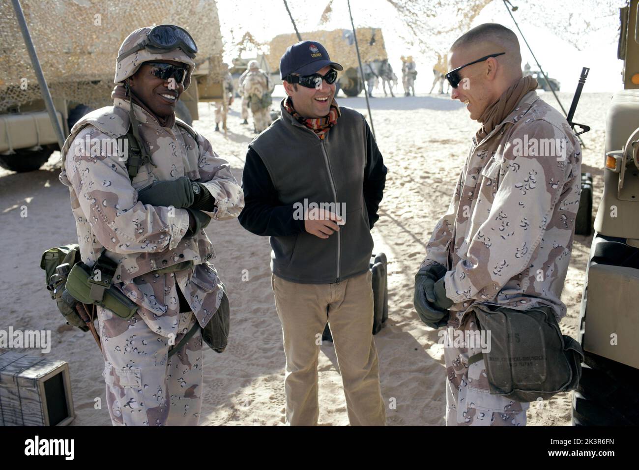 Jamie Foxx, Sam Mendes & Jake Gyllenhaal Film: Jarhead (USA/GER 2005 ...