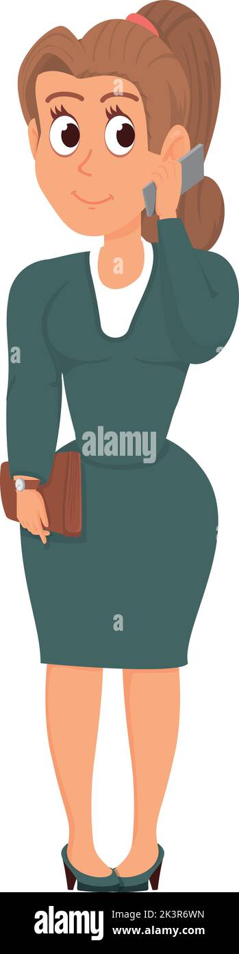 Woman making phone call Stock Vector Images - Alamy