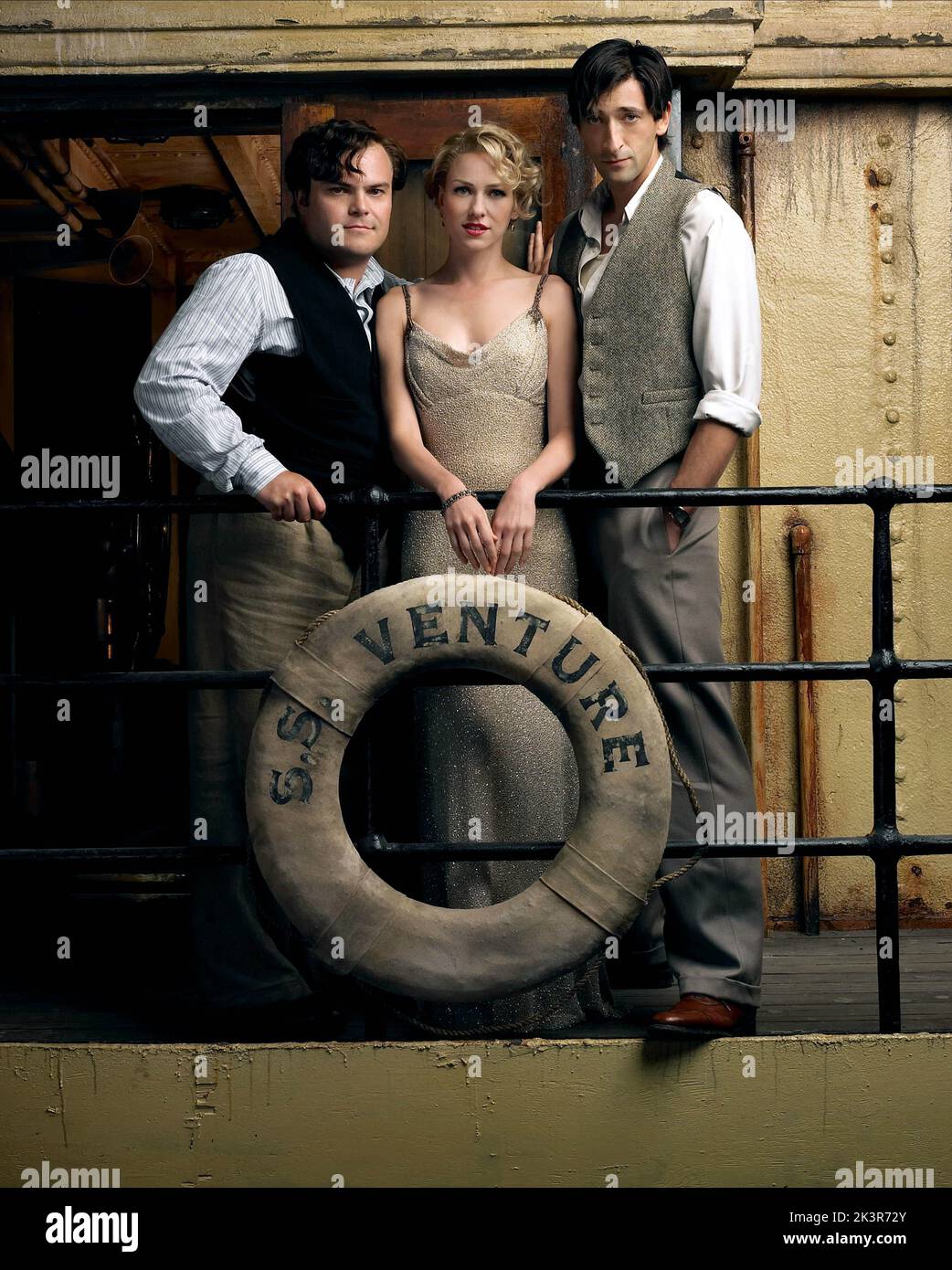 Jack Black, Naomi Watts & Adrien Brody Film: King Kong 2005 Promotional ...