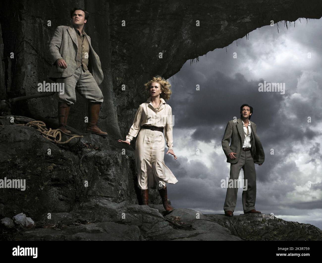 Jack Black, Naomi Watts & Adrien Brody Film: King Kong (USA/NZ/DE 2005 ...