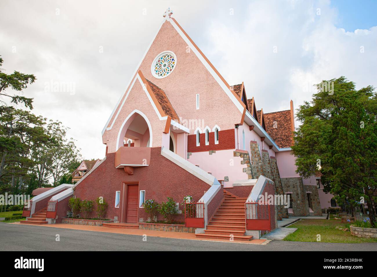 Mai Anh Domaine De Marie Church diocese on blue sky background, on ...