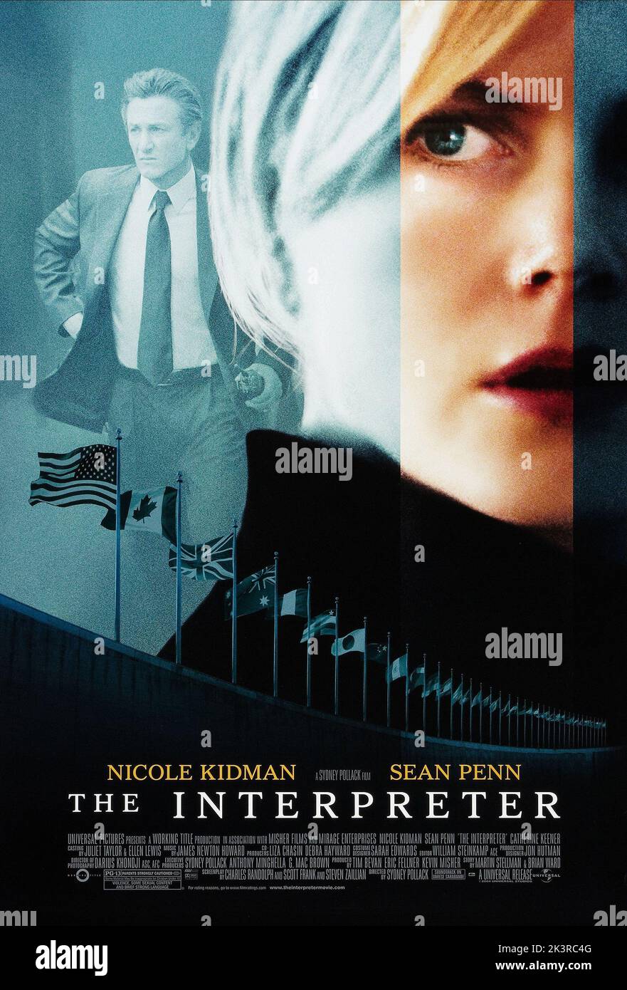 Sean Penn & Nicole Kidman Movie Poster Film: The Interpreter (USA/UK/FR ...
