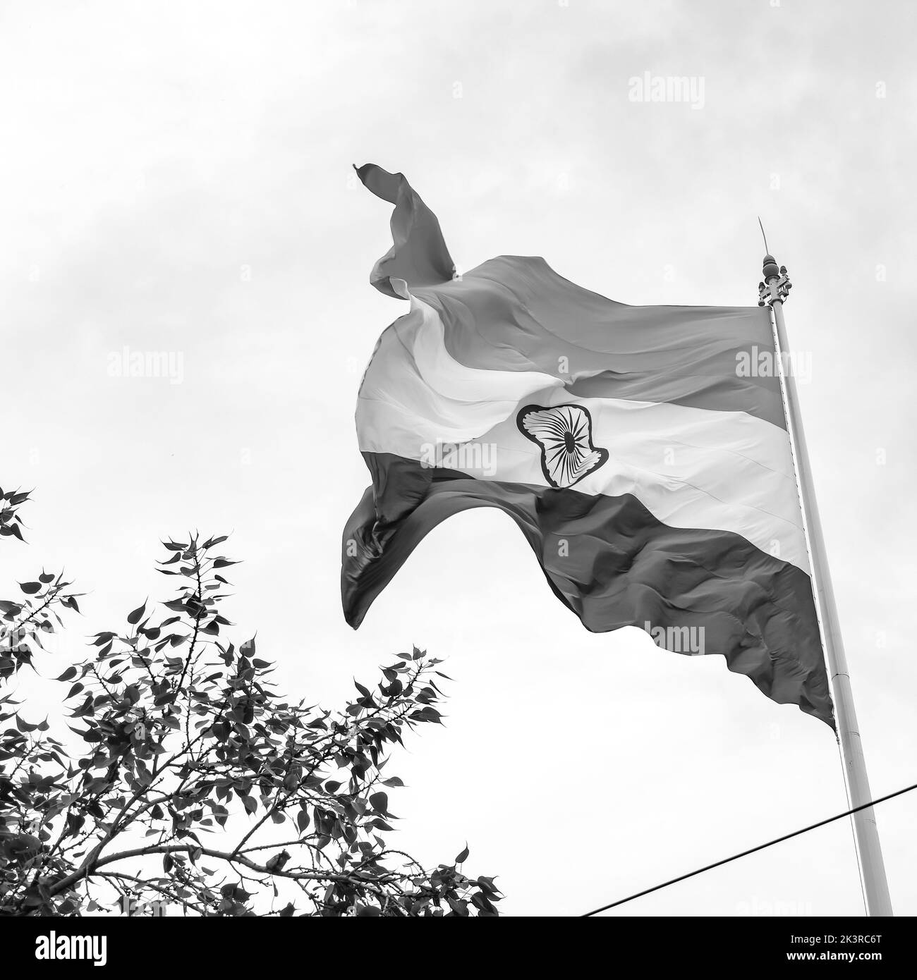 India flag flying at Connaught Place with pride in blue sky, India flag ...