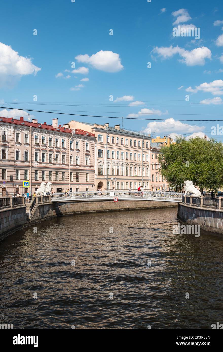 Bridge of Four Lions (Lvinyy Most) over Griboedov Canal, Saint ...