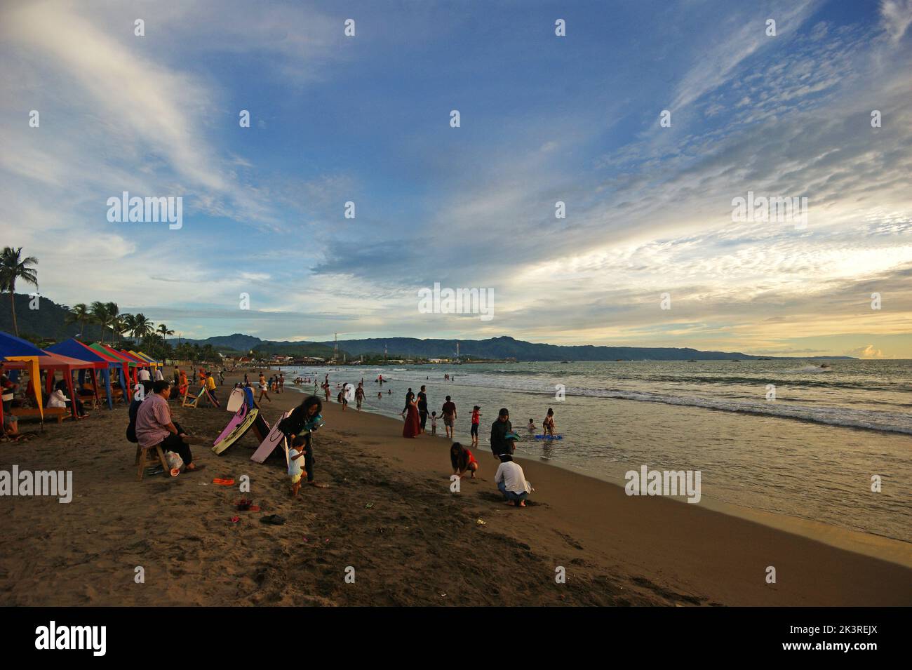 Pelabuhan Ratu Beach, Sukabumi, West Java, Indonesia Stock Photo - Alamy