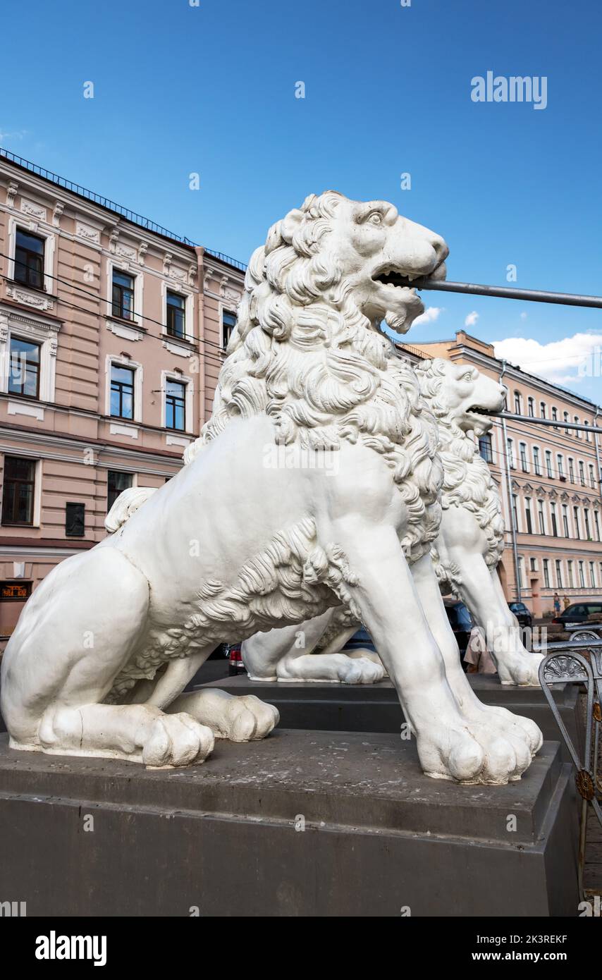 Bridge of Four Lions (Lvinyy Most) over Griboedov Canal, Saint ...