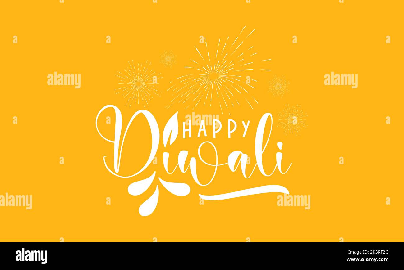 Cultural calligraphy design concept of Happy Diwali/Deepavali with lamp ...