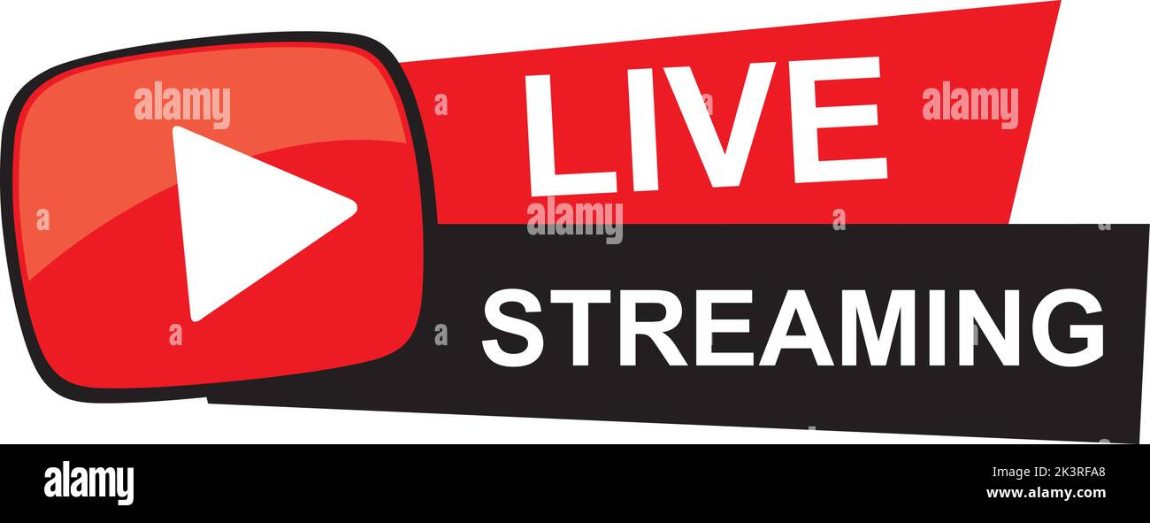 A digital illustration of a live streaming video platform sign on a ...