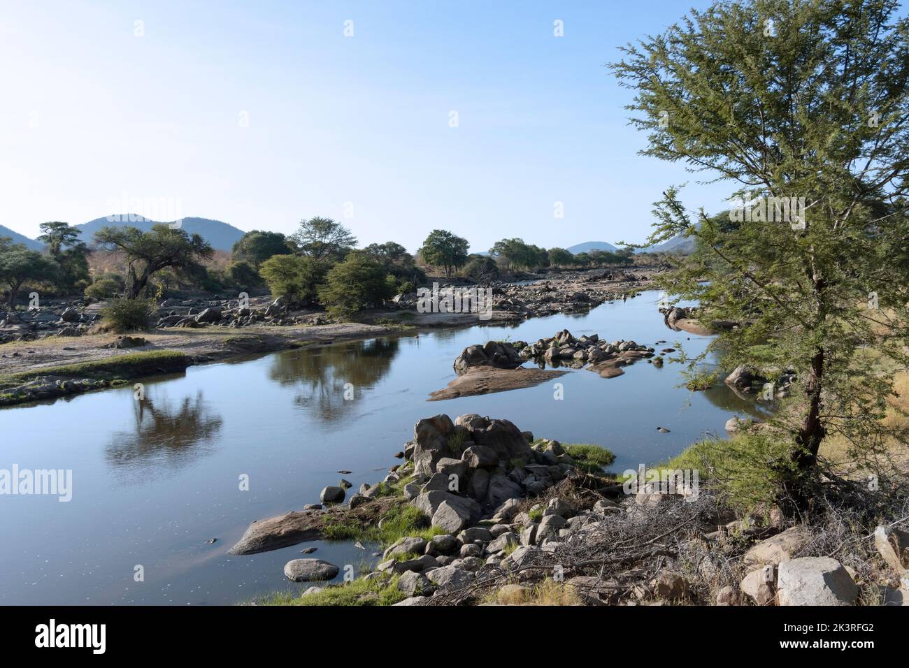 The Great Ruaha River flows from the Southern Highlands down into the ...