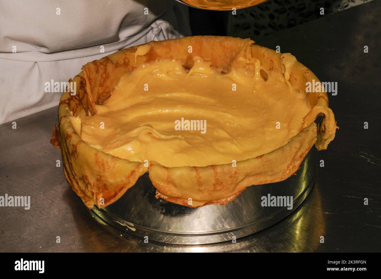 Homemade crepe cake orange hi-res stock photography and images - Alamy