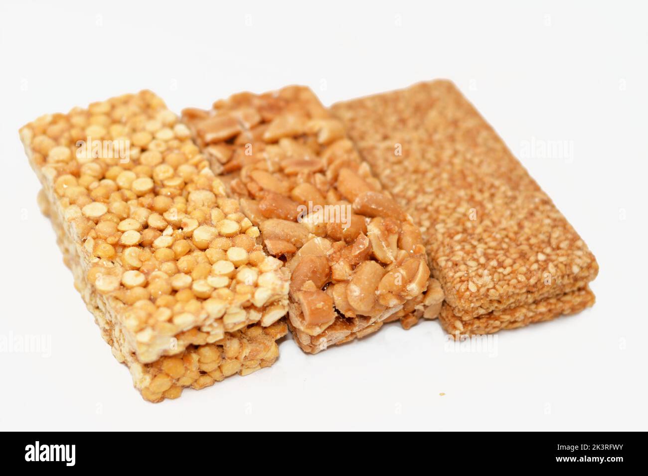 Eastern candy of sesame, chickpeas and peanuts legume made as a ...