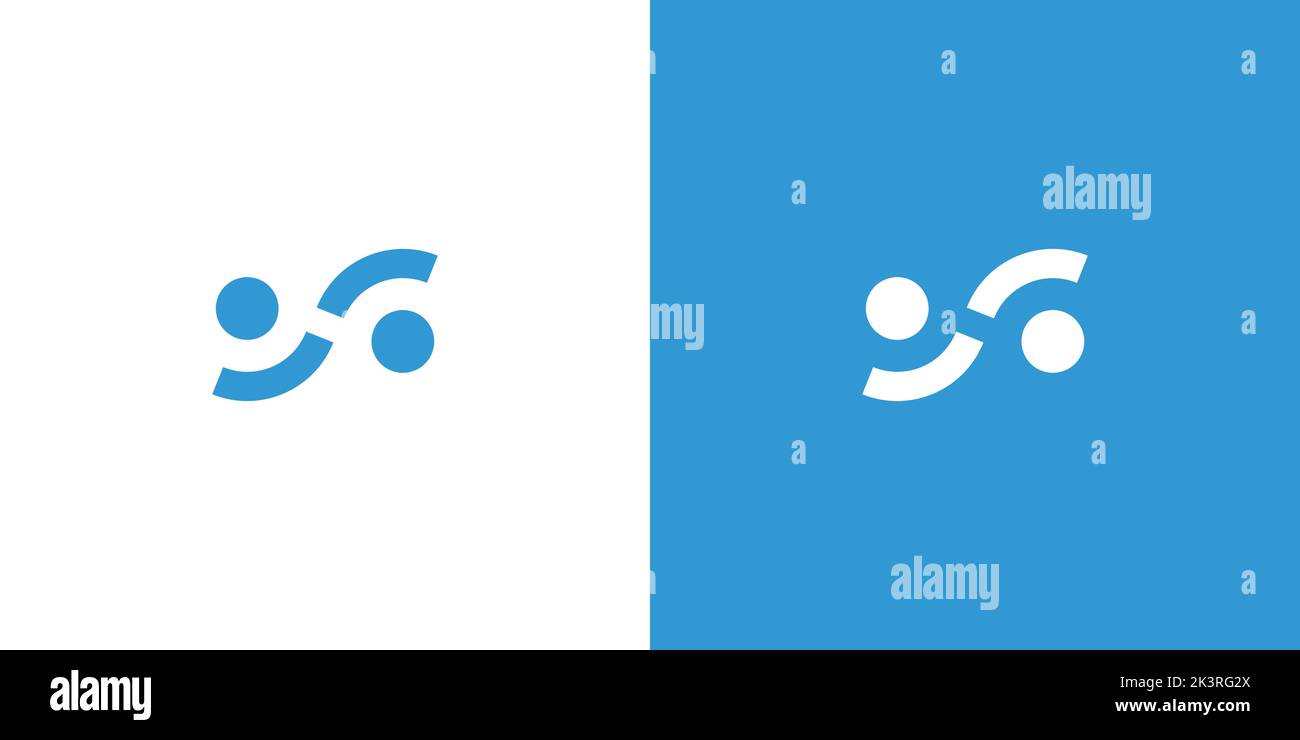 A creative Unique and modern humanity logo design in white and blue ...