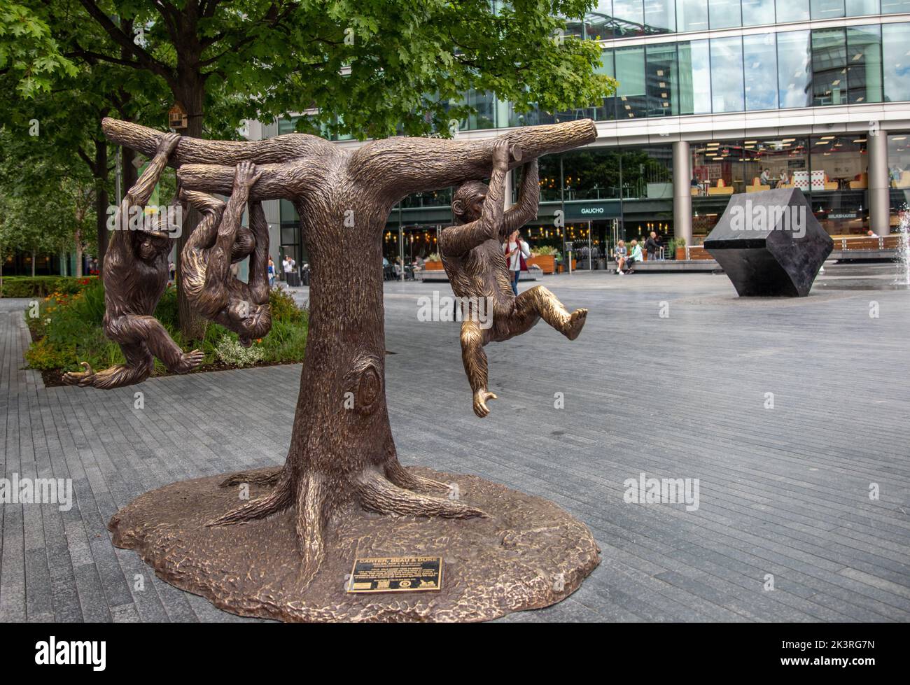 Chimpanzee statue by gillie and marc hi-res stock photography and ...