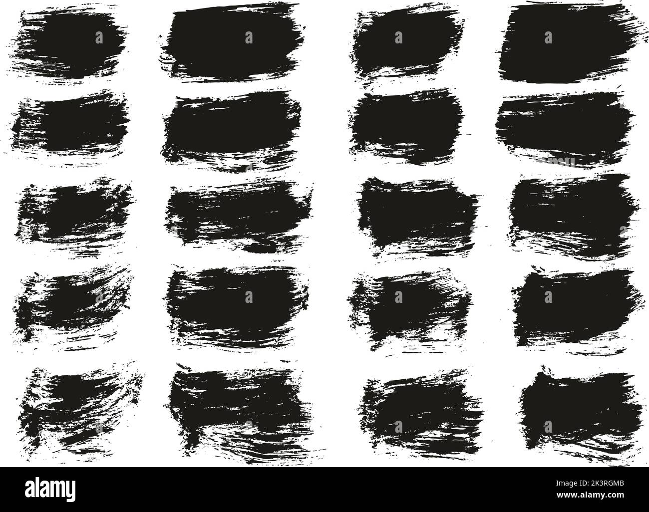 Flat Paint Brush Thick Short Background High Detail Abstract Vector ...