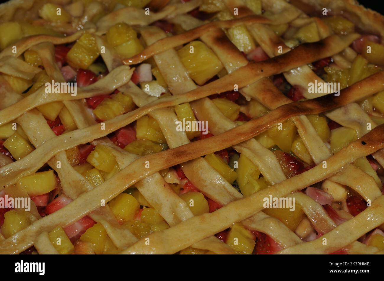 Puff pastry cake with assorted fruits Stock Photo - Alamy