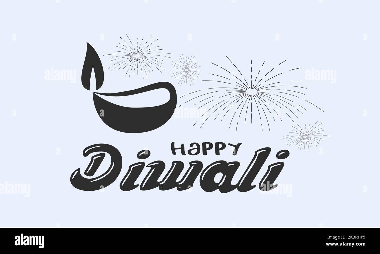 Happy Diwali/Deepavali Calligraphy letter design concept. Festival ...