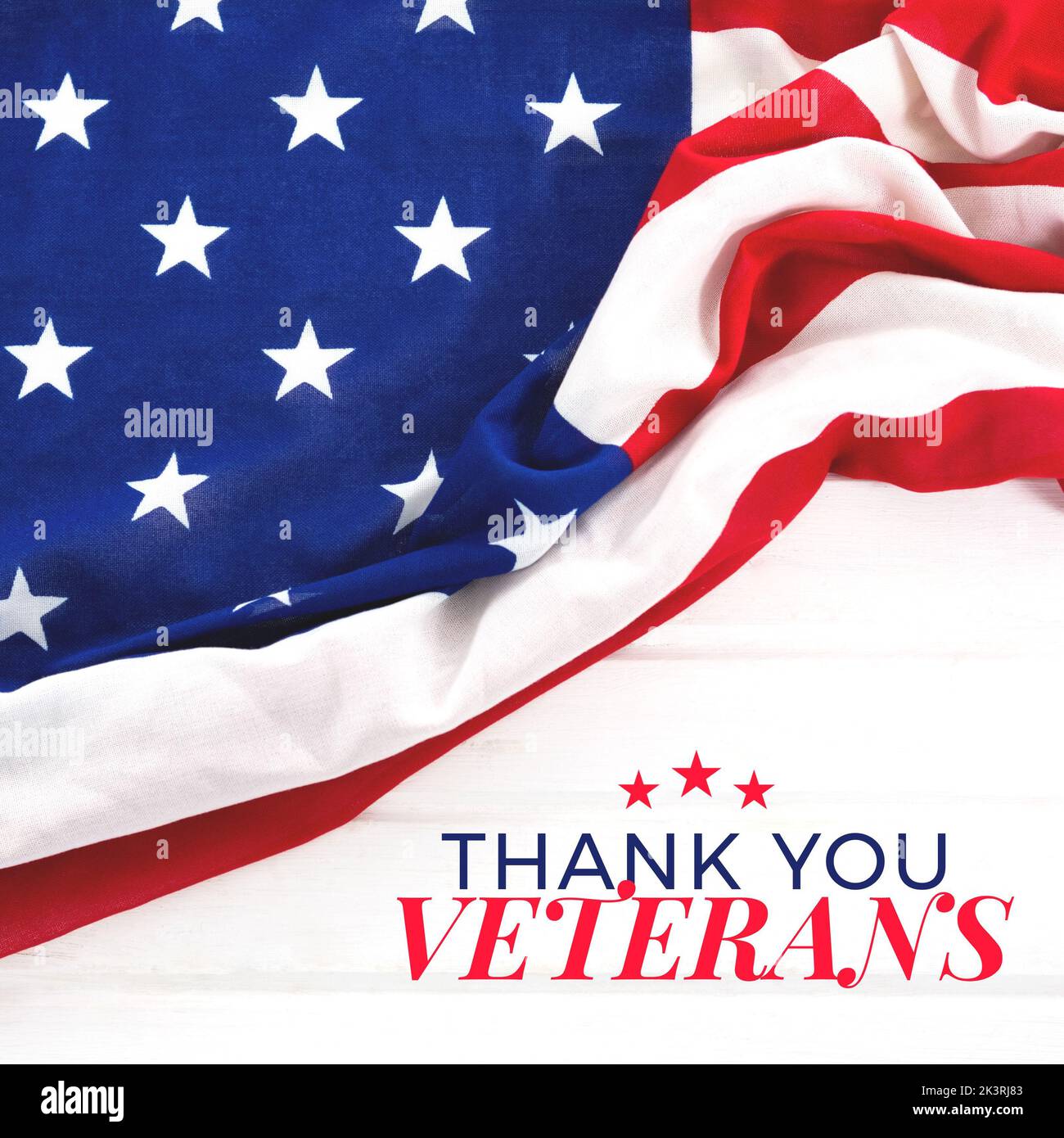 Composition of veterans day text with flag of united states of america ...