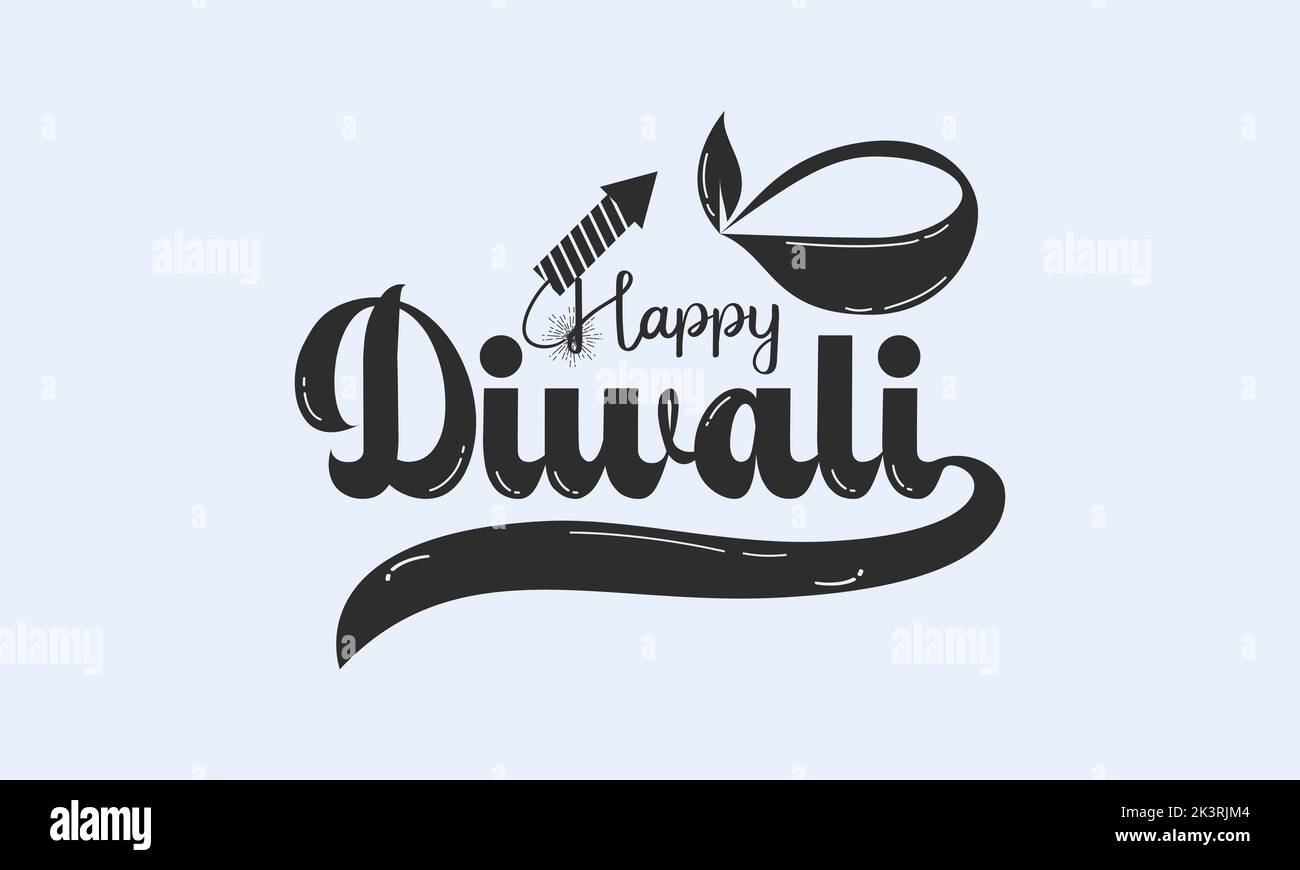 Creative calligraphy text happy diwali hi-res stock photography and ...