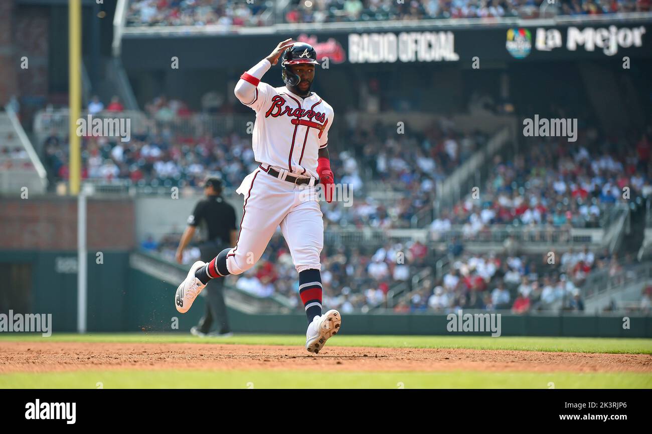 Atlanta, GA, USA. 18th Sep, 2022. Atlanta Braves outfielder Michael ...