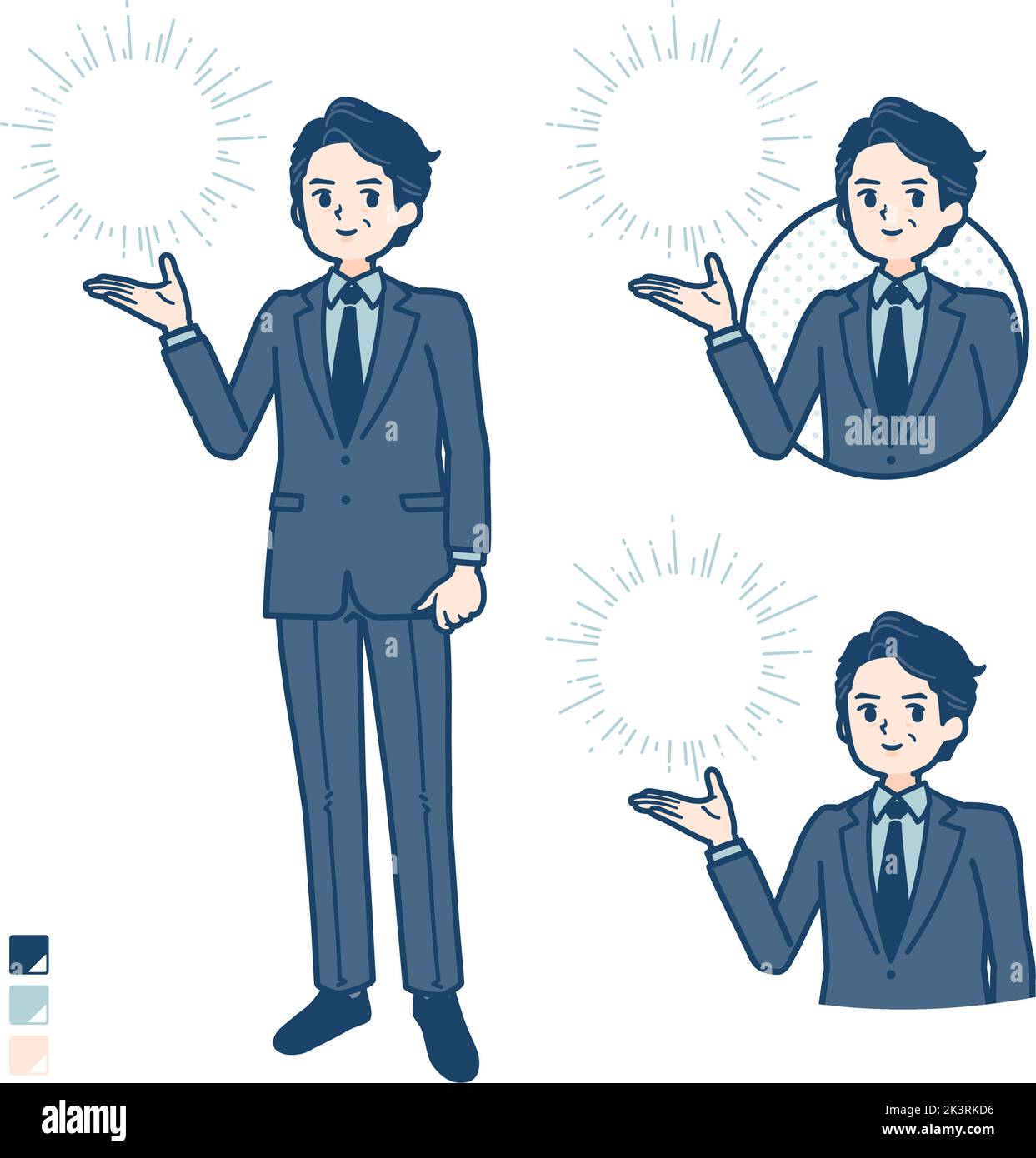 A middle age Businessman in a suit with Manipulating light images.It's ...