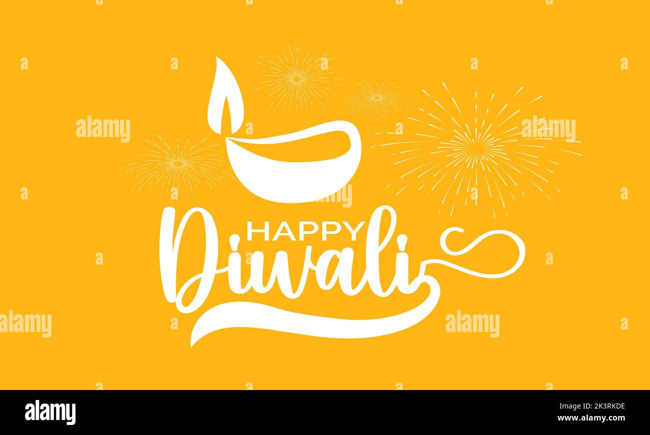 Happy Diwali/Deepavali Calligraphy letter design concept. Festival ...