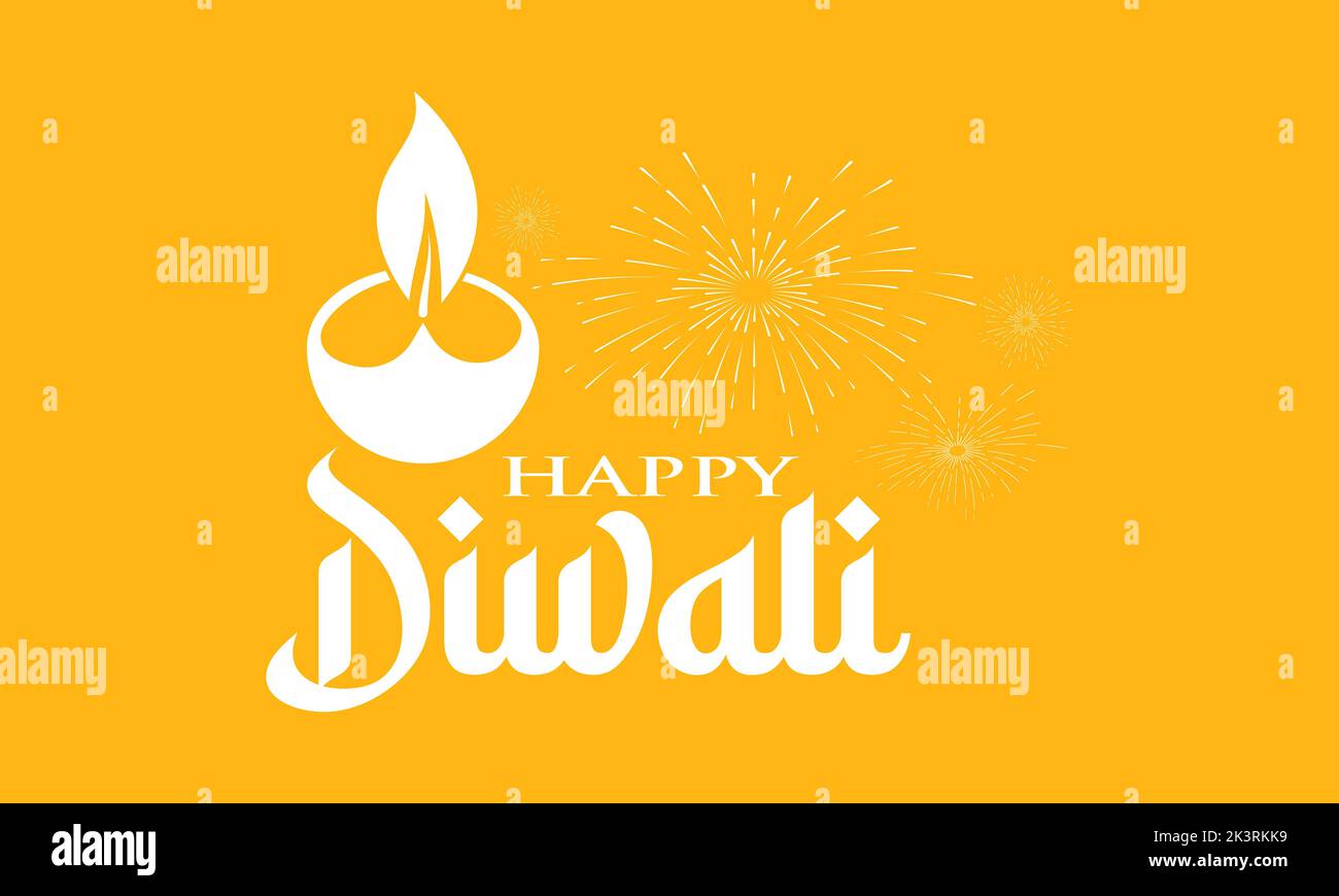 Happy Diwali/Deepavali Calligraphy letter design concept. Festival ...