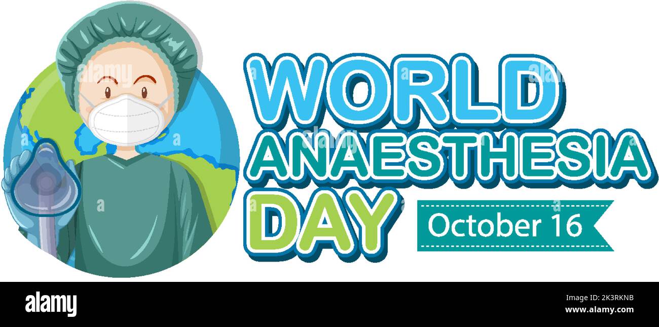 World Anaesthesia Day Logo Concept illustration Stock Vector Image ...