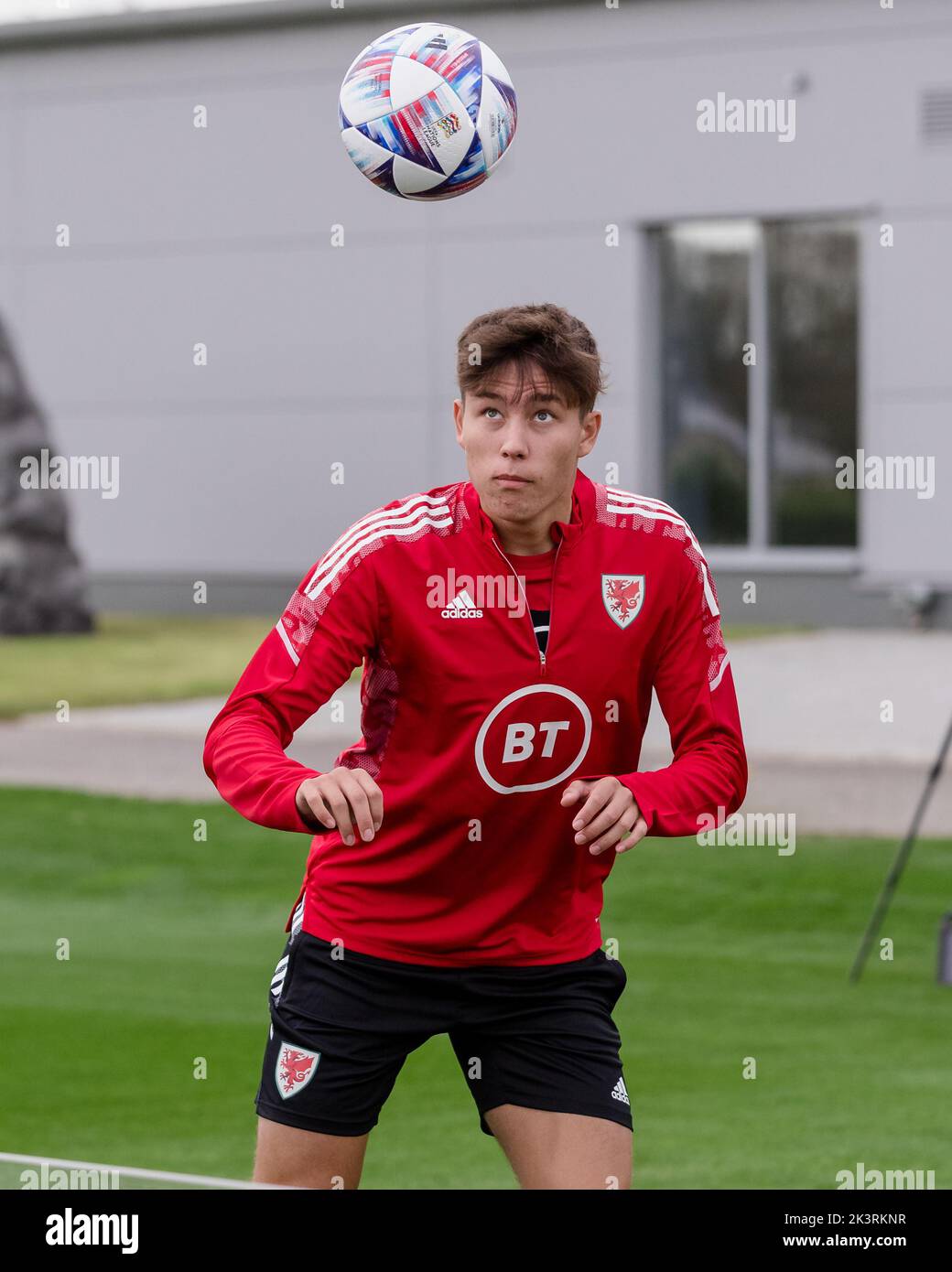 PONTYCLUN, WALES - 19 SEPTEMBER 2022: Wales' Rubin Colwill during a ...