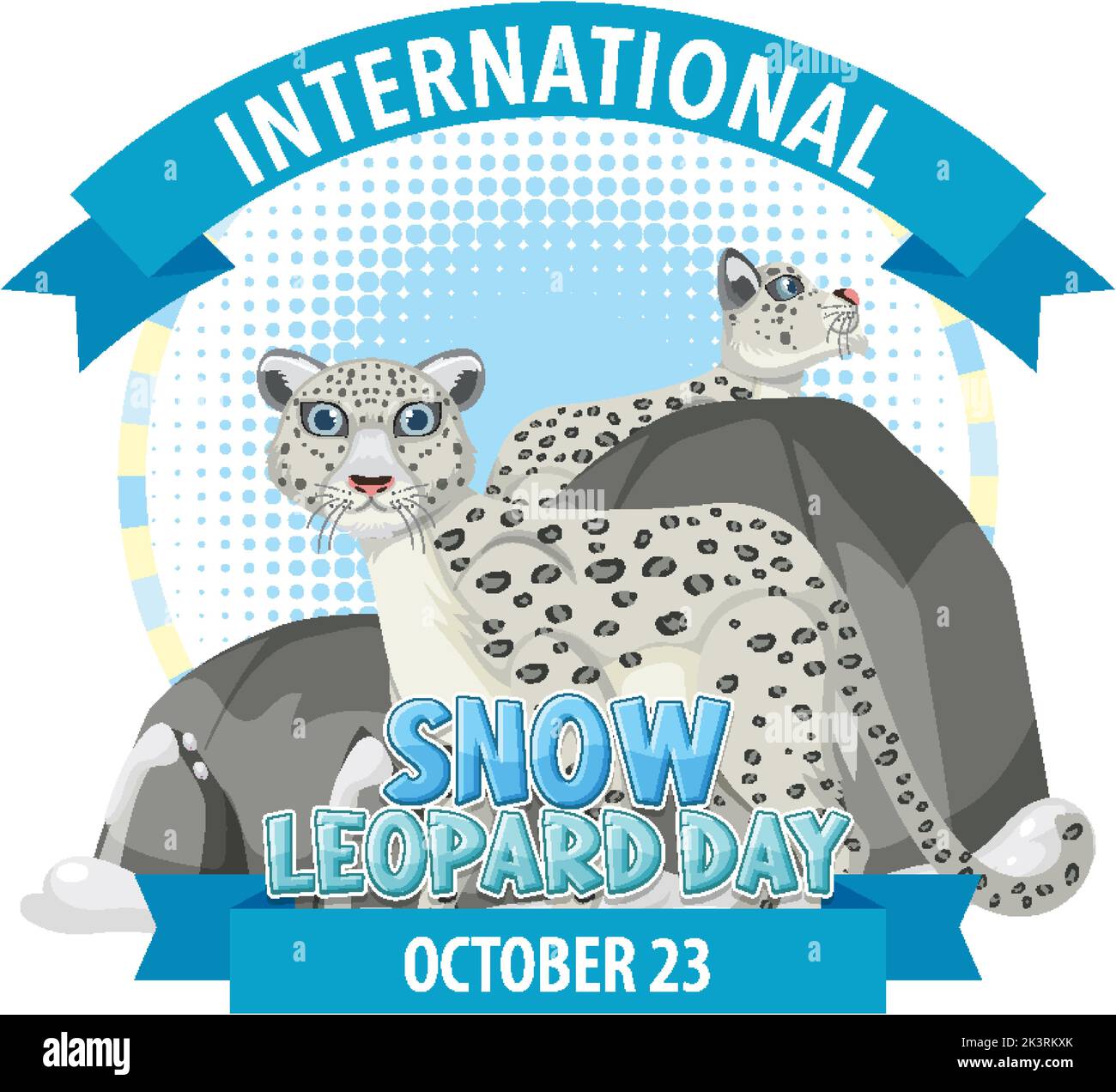 International Snow Leopard Logo Concept illustration Stock Vector Image ...