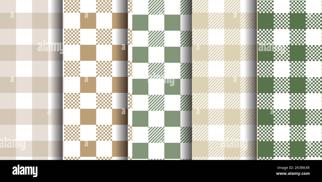 Vichy Seamless set. Pastel gingham pattern. Background for Easter ...