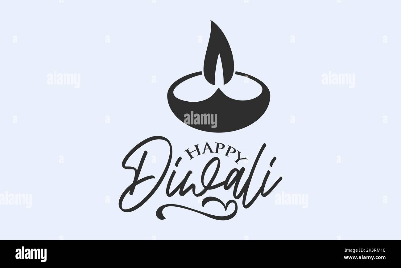 Happy Diwali/Deepavali Calligraphy letter design concept. Festival ...