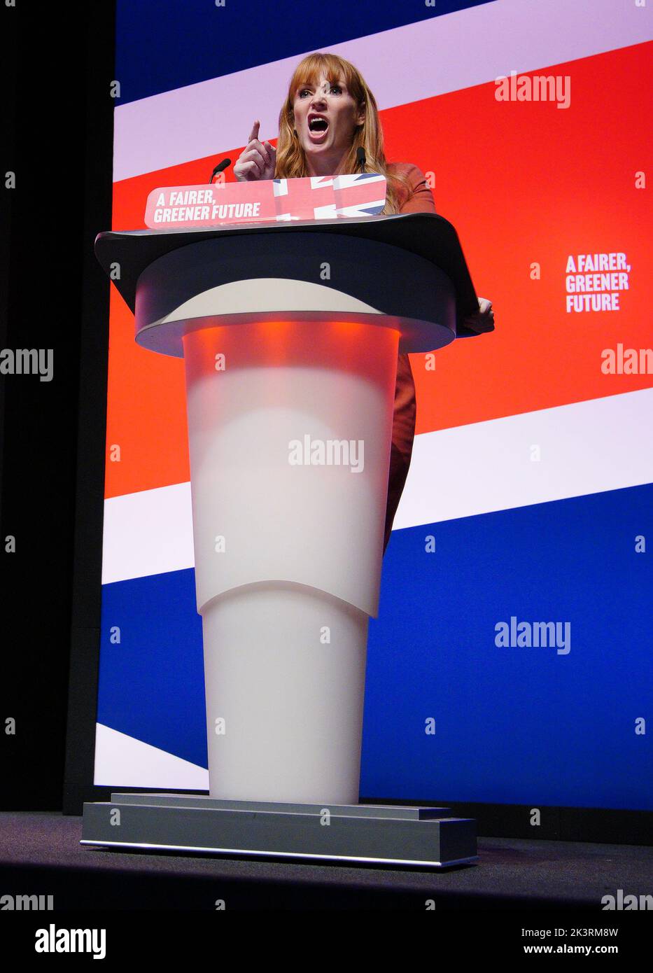 Deputy leader Angela Rayner making her speech during the Labour Party ...