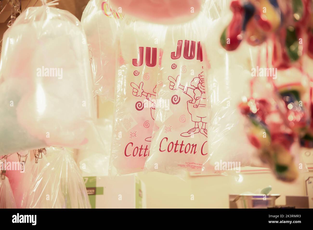 Candy floss Barnstaple, Devon, UK September 13th 2022 Stock Photo - Alamy