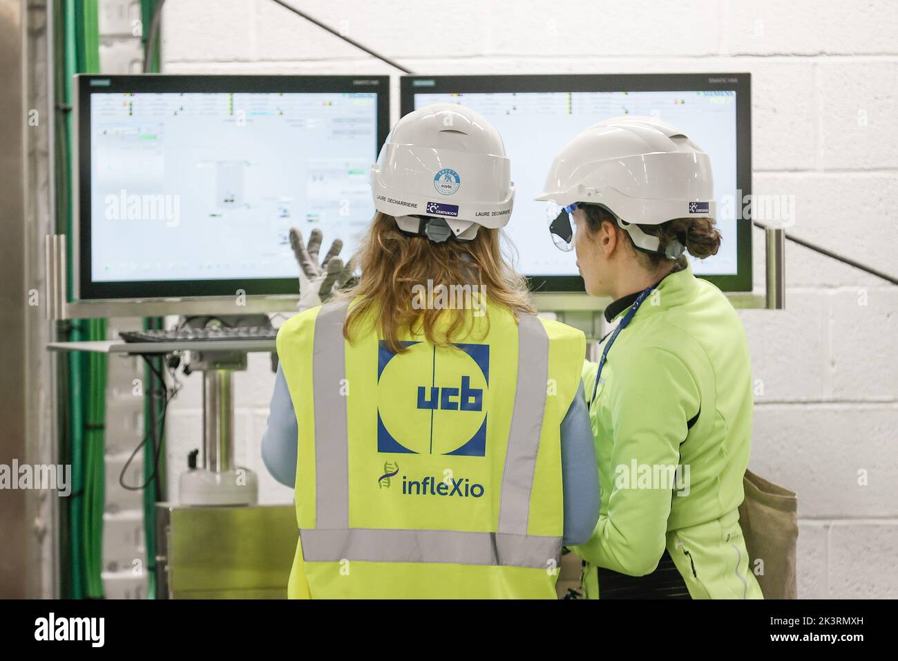 Illustration picture shows a visit to the 'Campus UCB' gene therapy ...