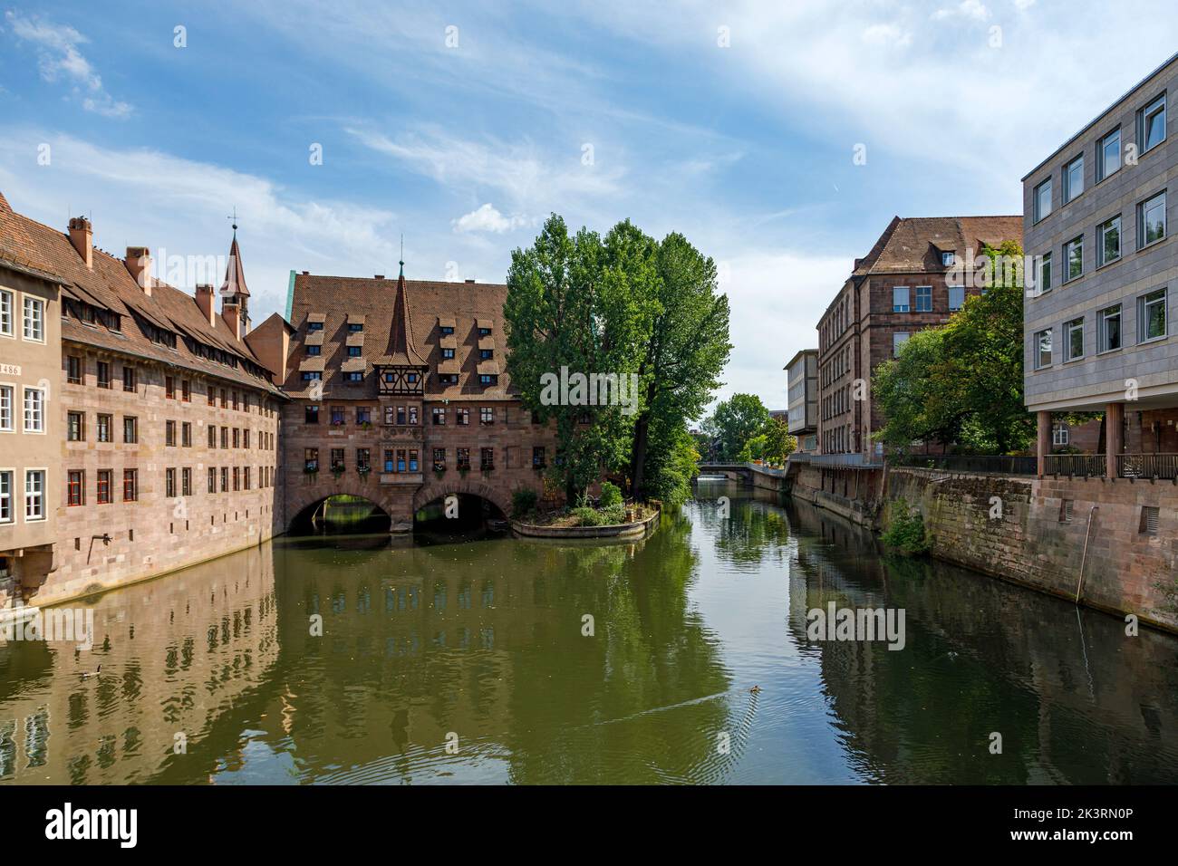 Holy Spirit Hospital On The Pegnitz River In The Old Town Of Nuremberg ...