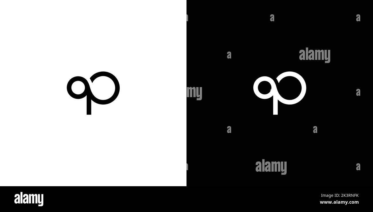 A Creative And Modern P Initial Logo Design In Black And White Themes