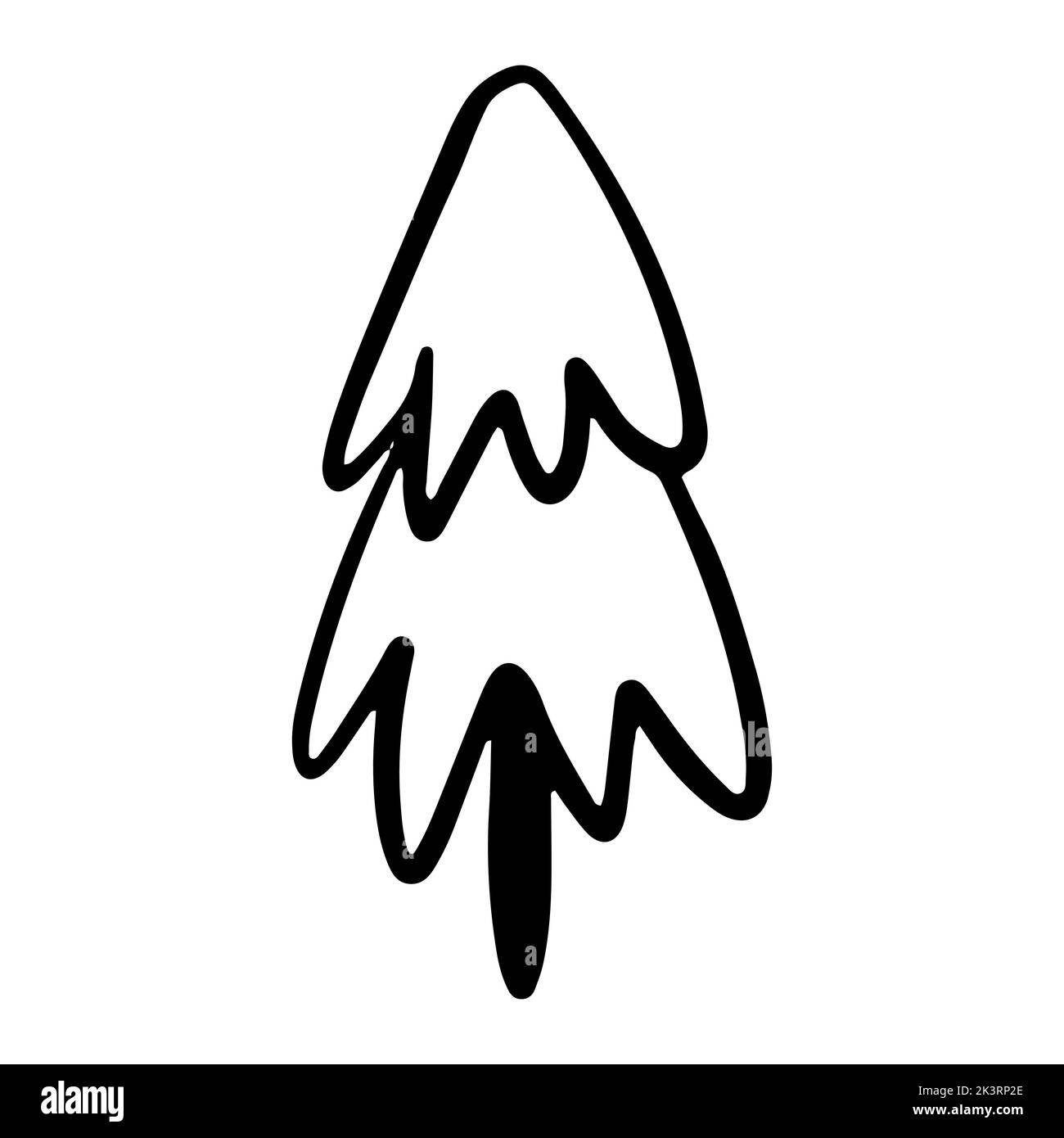 Vector Christmas tree outline icon Stock Vector Image & Art - Alamy