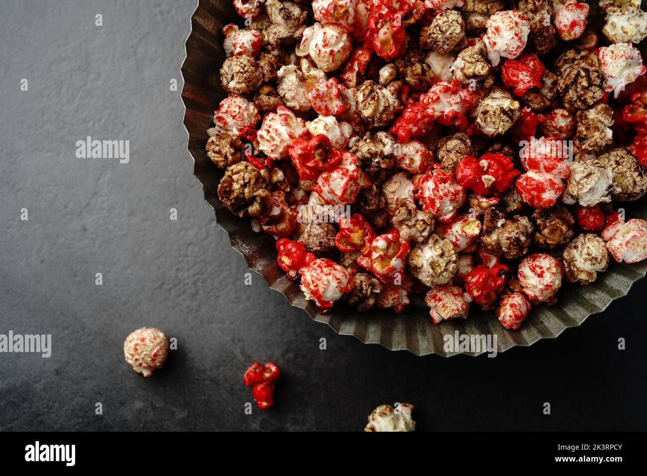Multi colored kettle corn popcorn, selective focus Stock Photo - Alamy