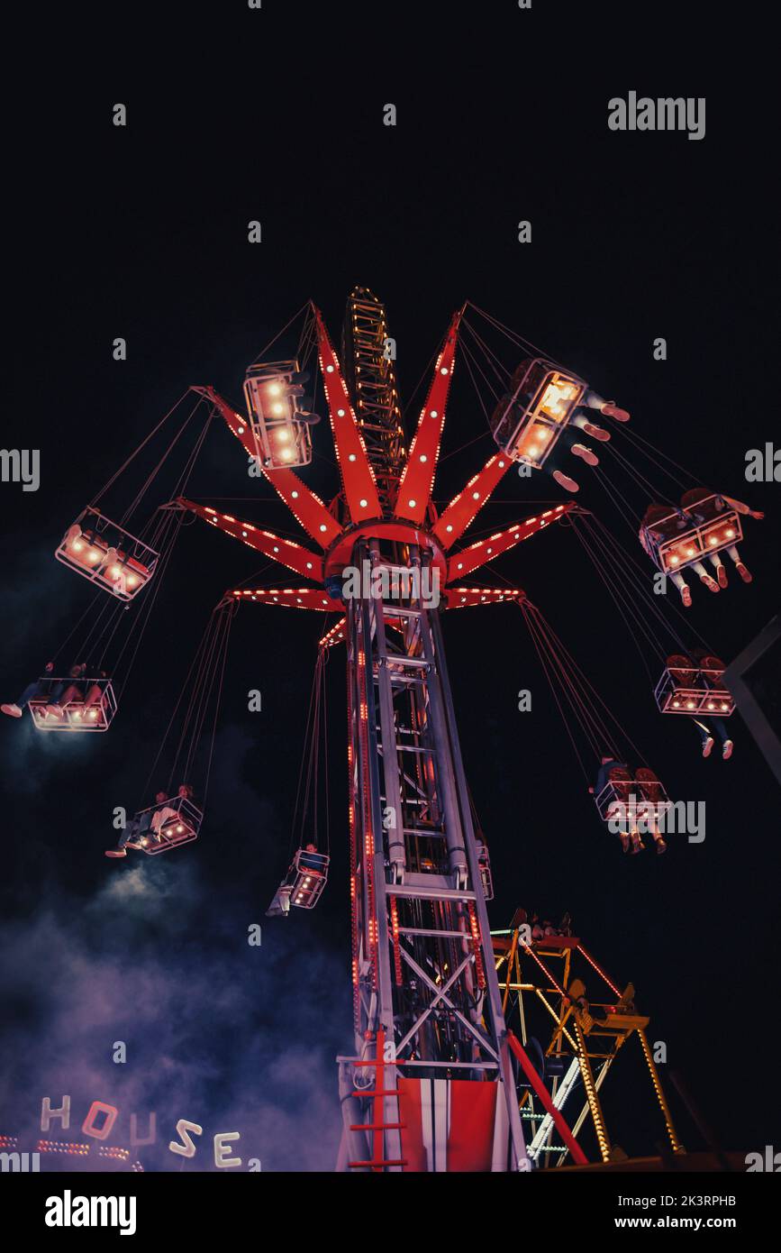 Funfair, Barnstaple, Devon UK September 12th 2022, Amusements and ...