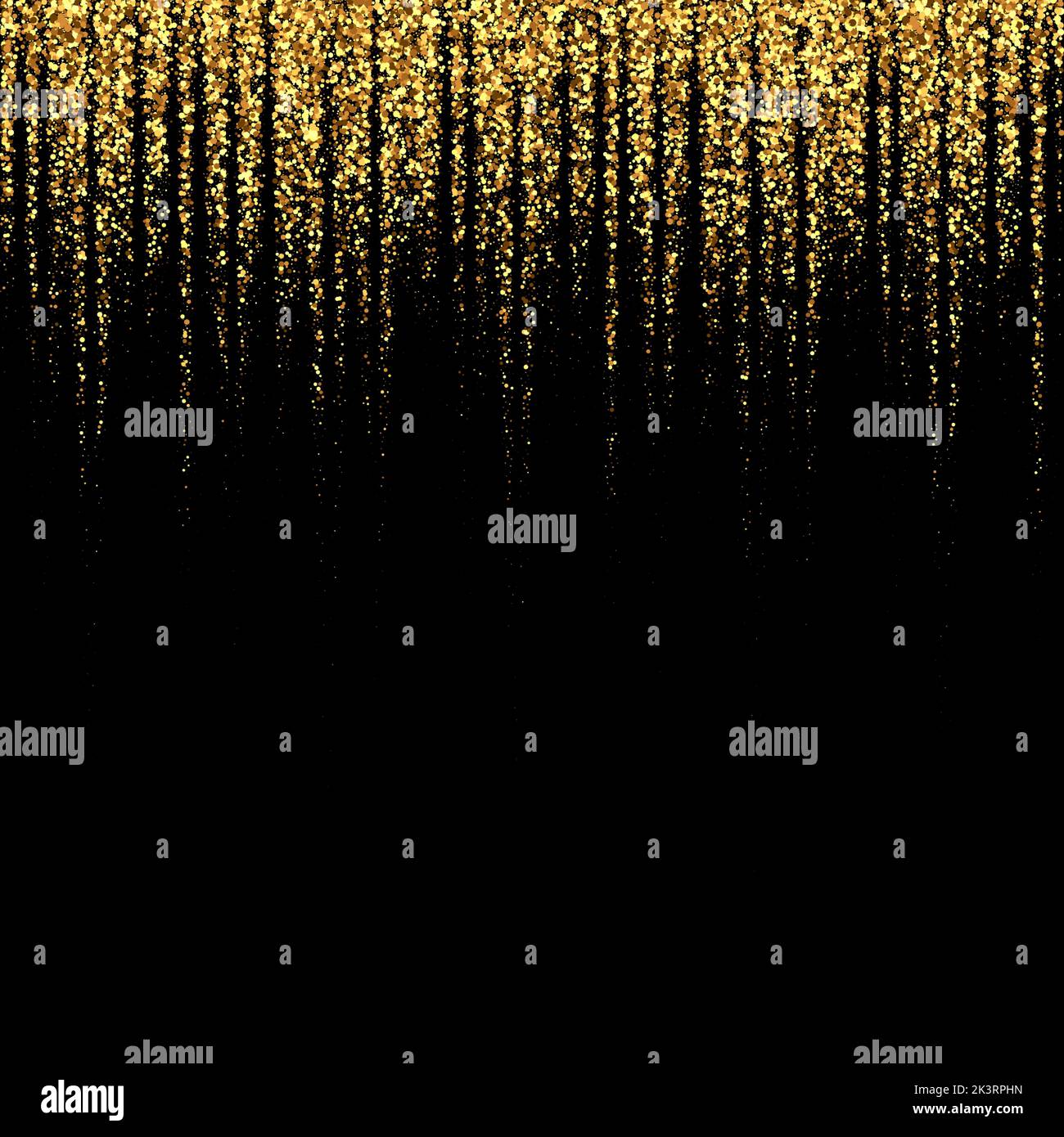 Abstract gold glitter lights vector background with falling sparkle dust. Luxury rich texture ...