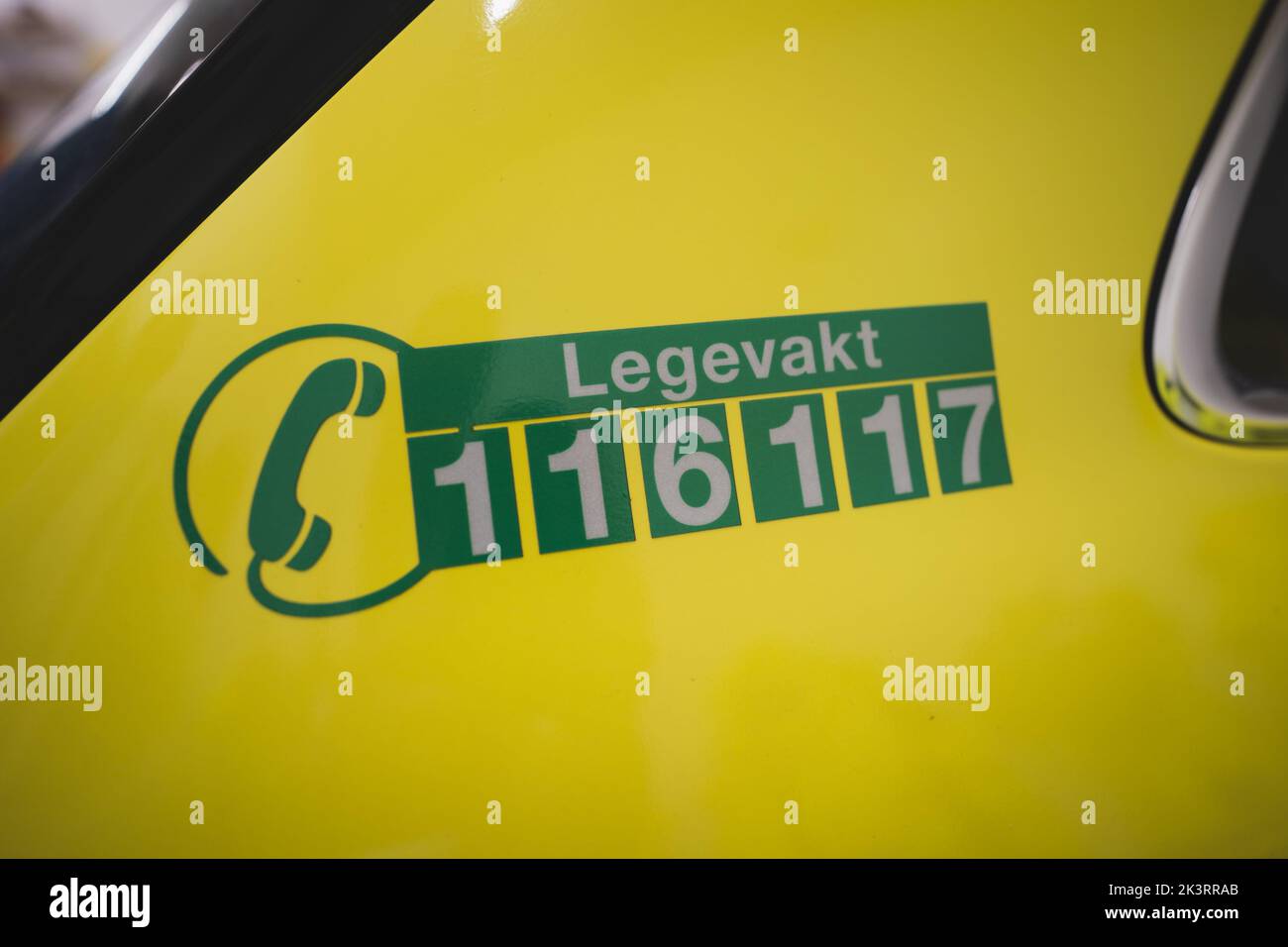 Out-of-hours-services (Legevakt) car and uniform, Norway Stock Photo ...