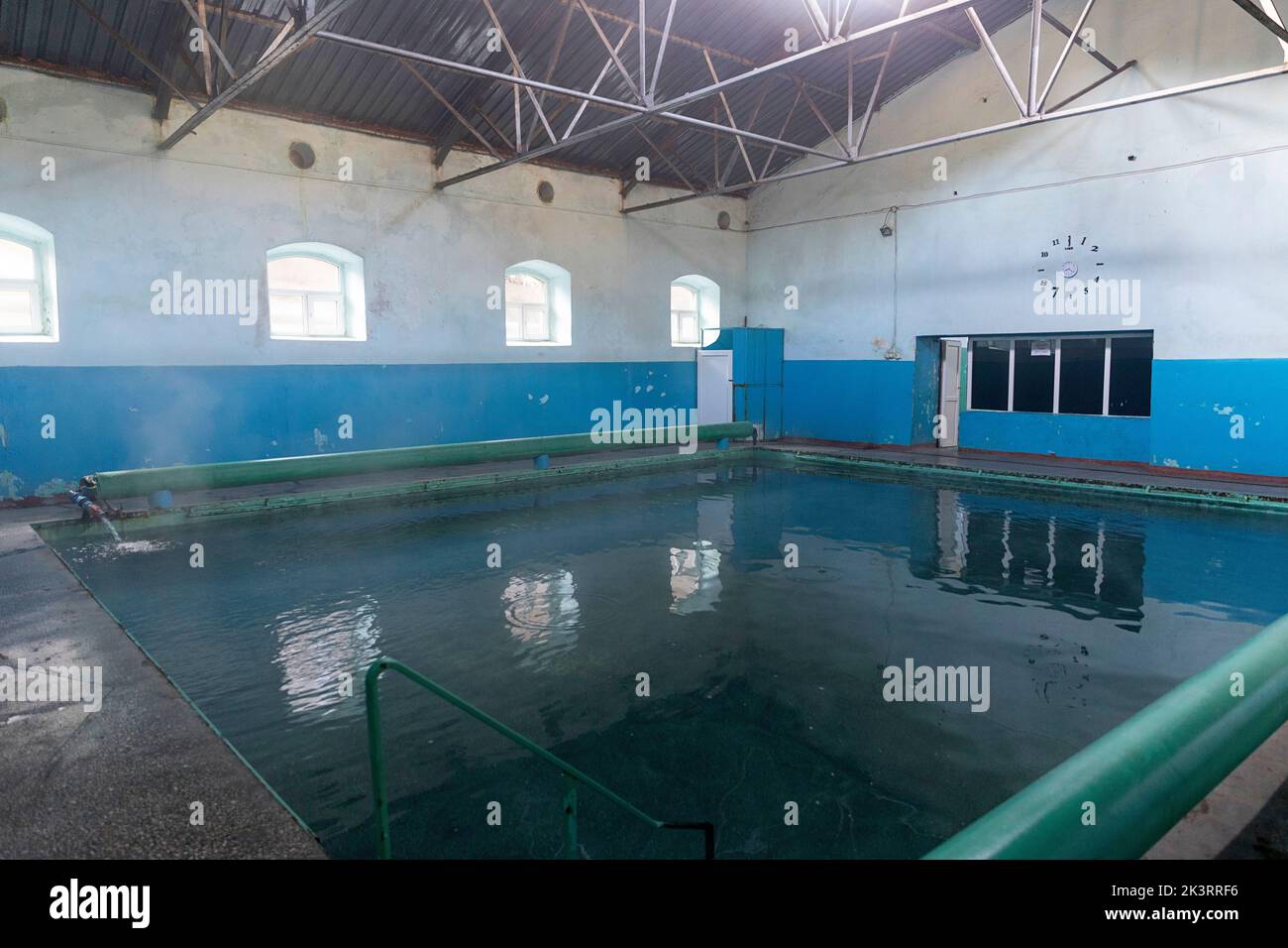 Sulfur pool at the Soviet-era Abastumani sulfur bath, Abastumani ...