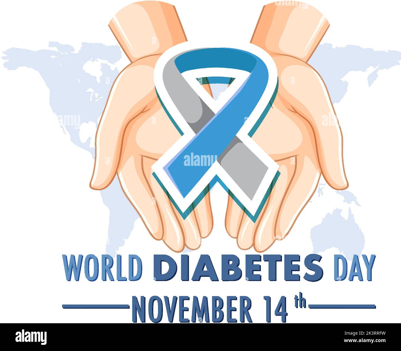 World Diabetes Day Logo Design illustration Stock Vector Image & Art ...