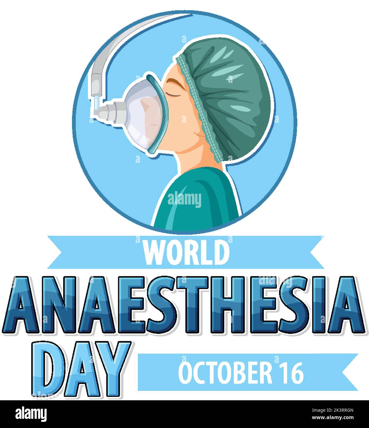 World Anaesthesia Day Logo Design illustration Stock Vector Image & Art ...