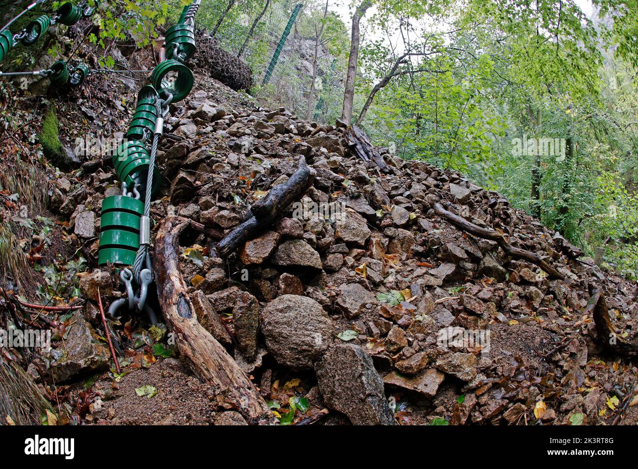 28 September 2022, Saxony-Anhalt, Thale: Masses of debris lie on the ...
