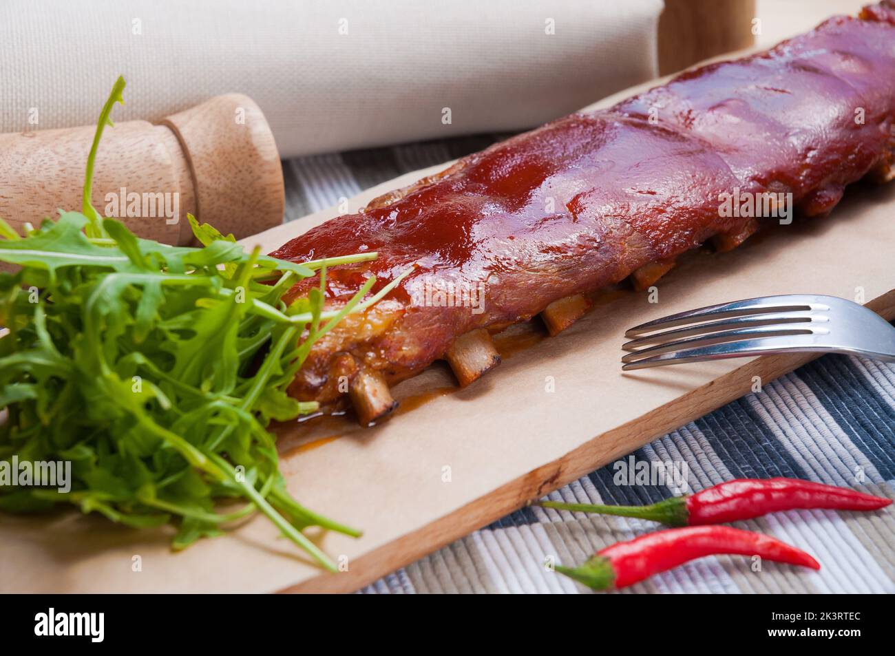 Bbq whole pork spare ribs rack hi-res stock photography and images - Alamy
