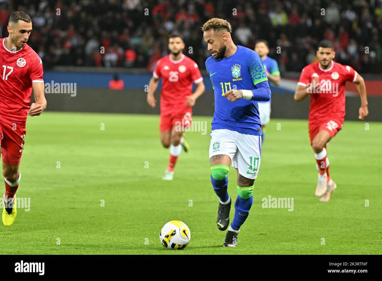 Paris, France, September 27, 2022. Tunisia vs Brazil pre-World Cup ...